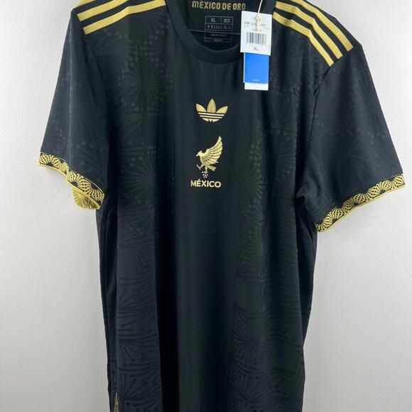 adidas | Other | Adidas Authentic Mexico National Team Gold Soccer ...